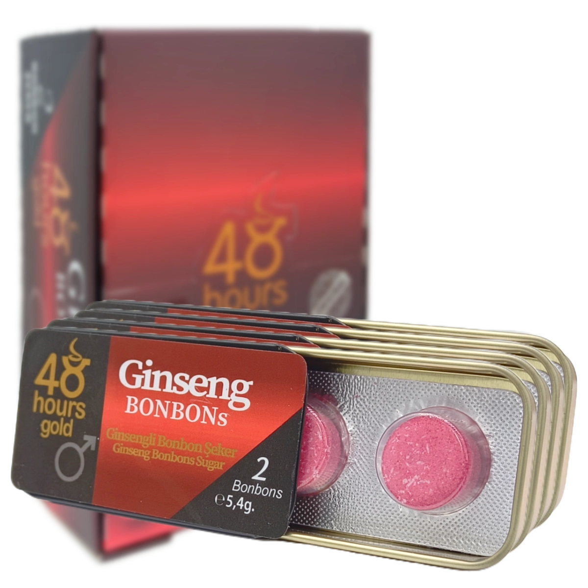 48 Hours Gold Ginseng Bonbons 8 Adet Fiyatı, Yorumları - Karakutu.Shop